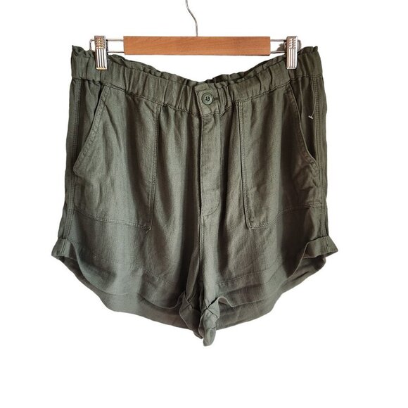 Blank NYC | Shorts | Blank Nyc Shorts Womens Large Green Rayon Linen ...